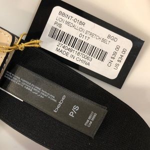 bebe | Accessories | Bebe Lion Medallion Stretch Belt | Poshmark